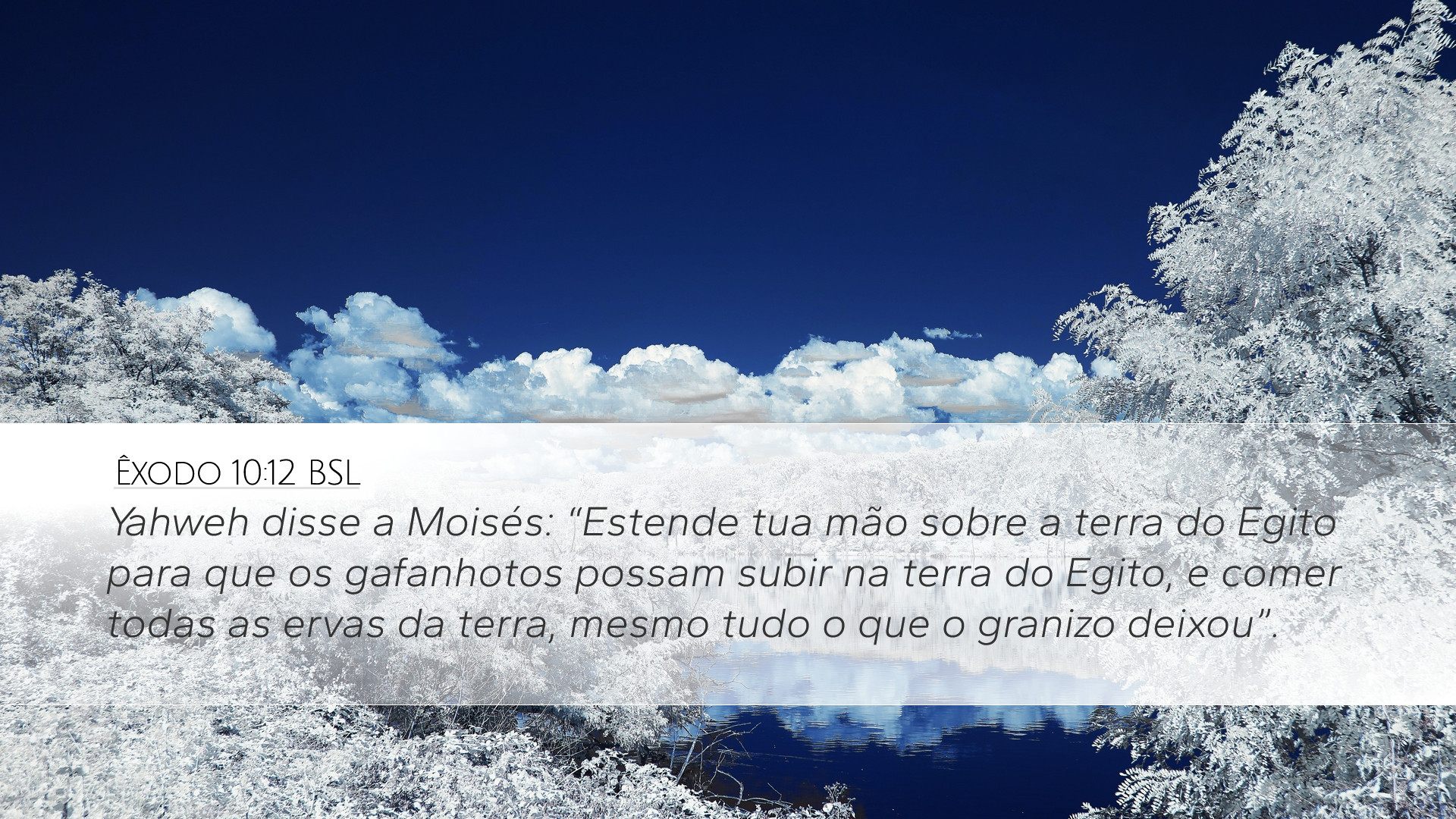 Êxodo 10:12 BSL Desktop Wallpaper - Yahweh disse a Moisés: “Estende tua ...