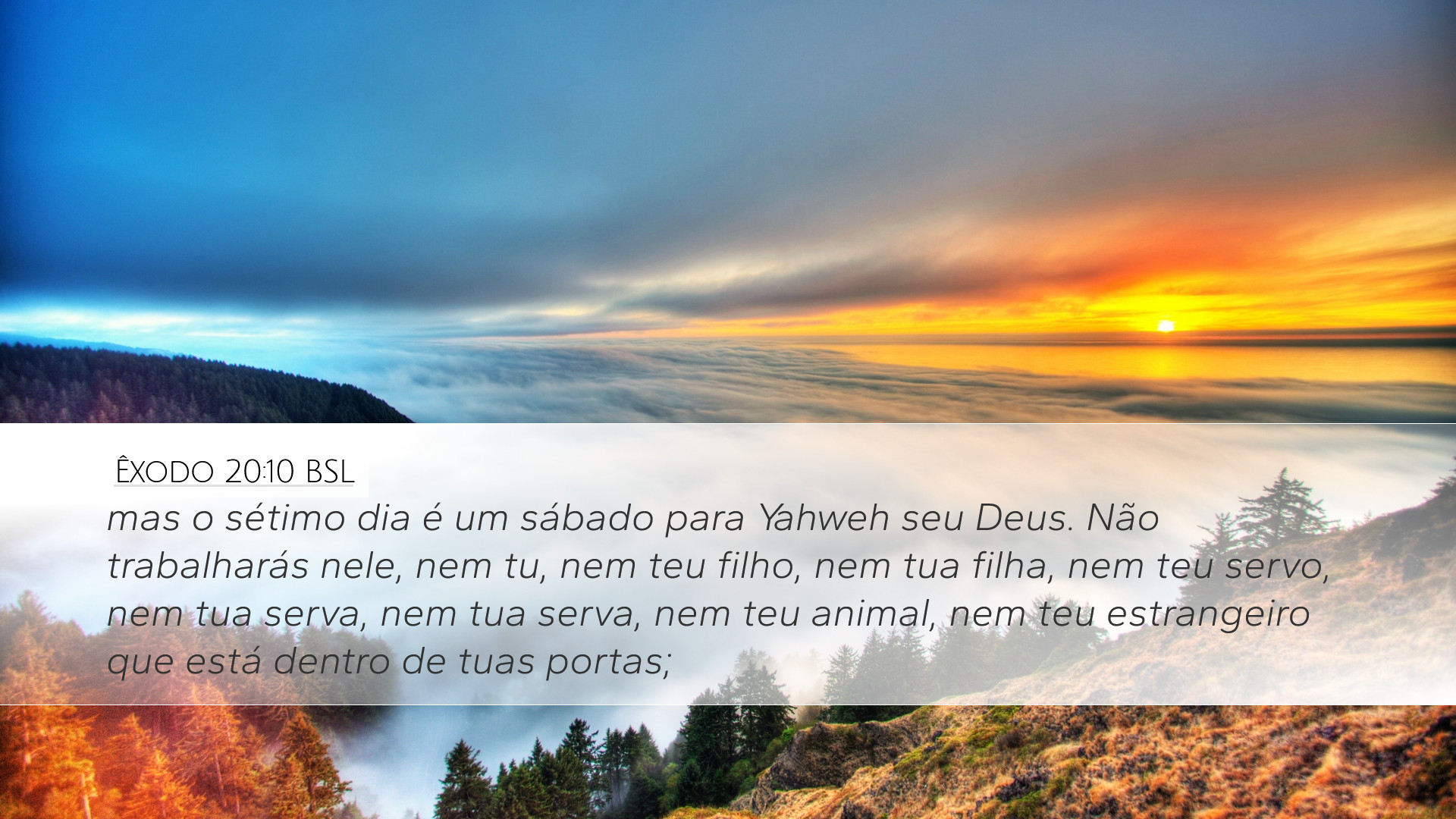Êxodo 20:10 BSL Desktop Wallpaper - mas o sétimo dia é um sábado para ...