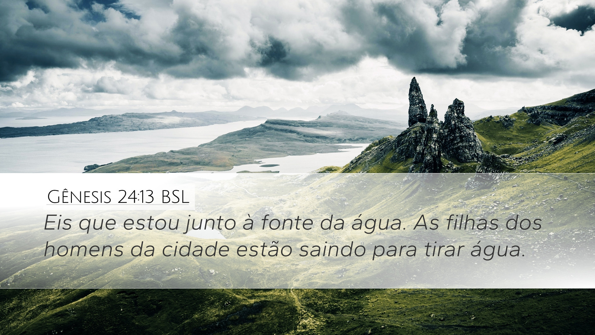 Gênesis 24:13 BSL Desktop Wallpaper - Eis que estou junto à fonte da ...