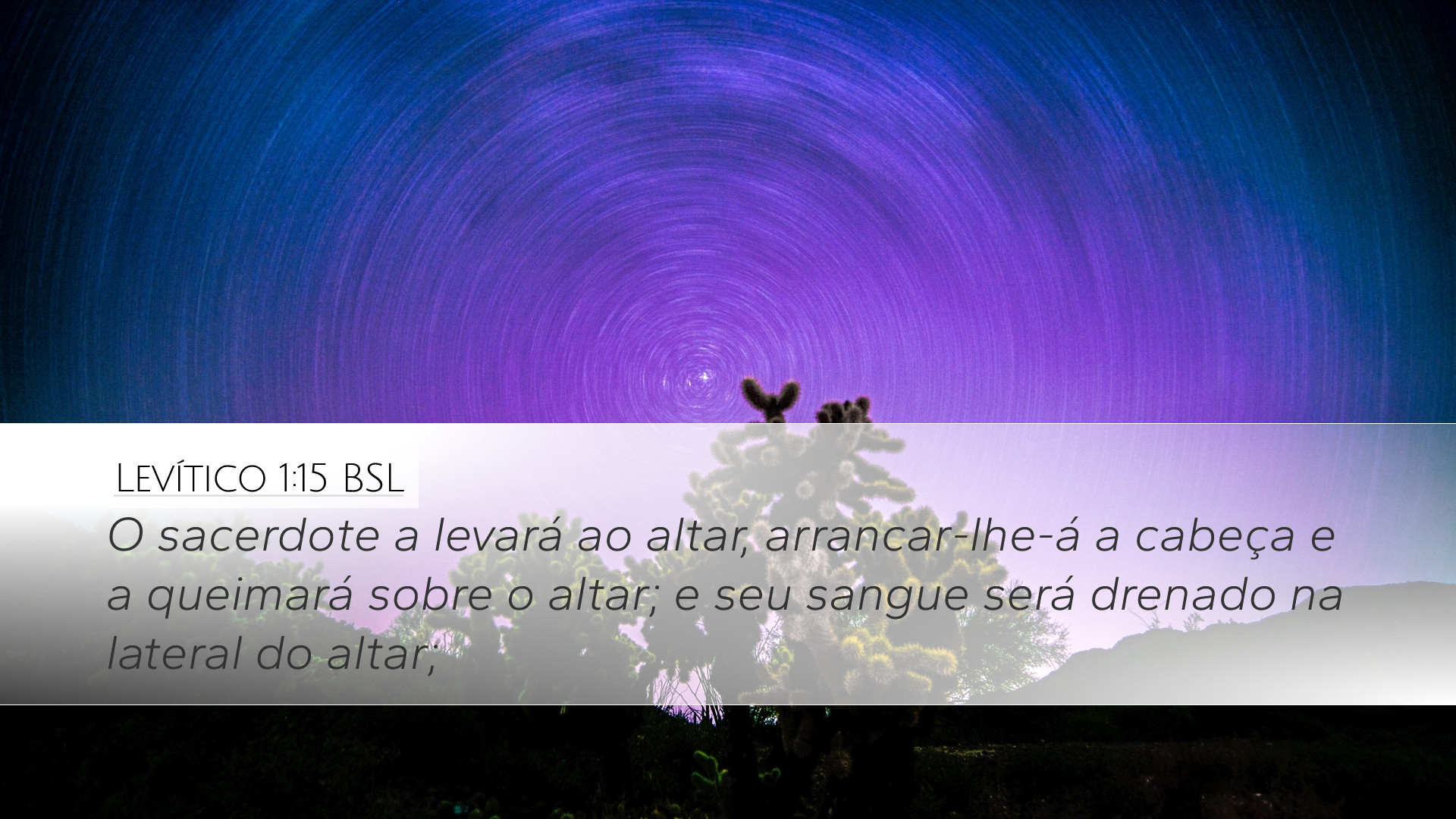 Levítico 1:15 BSL Desktop Wallpaper - O sacerdote a levará ao altar ...