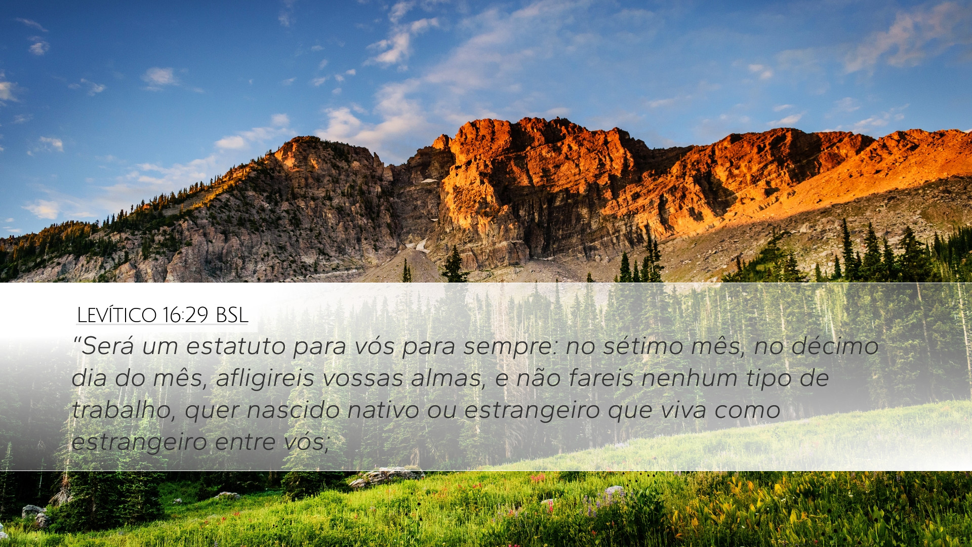Levítico 16:29 BSL Desktop Wallpaper - “Será um estatuto para vós para ...