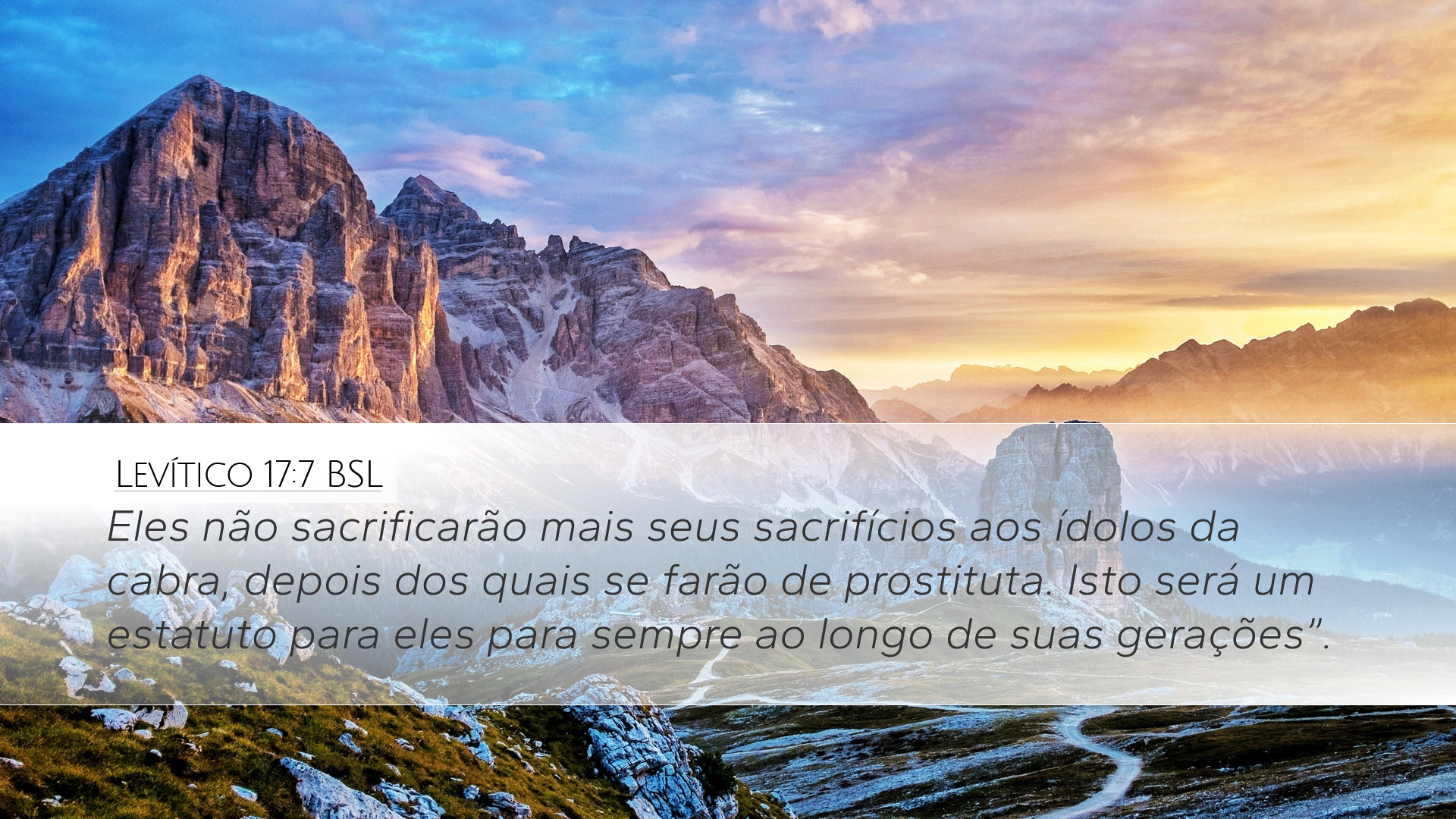 Levítico 17:7 BSL Desktop Wallpaper - Eles não sacrificarão mais seus ...