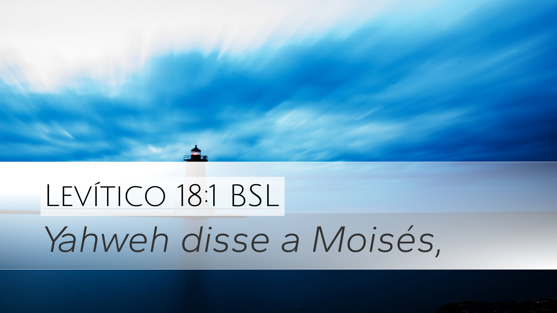 Levítico 18:1 BSL Desktop Wallpaper - Yahweh disse a