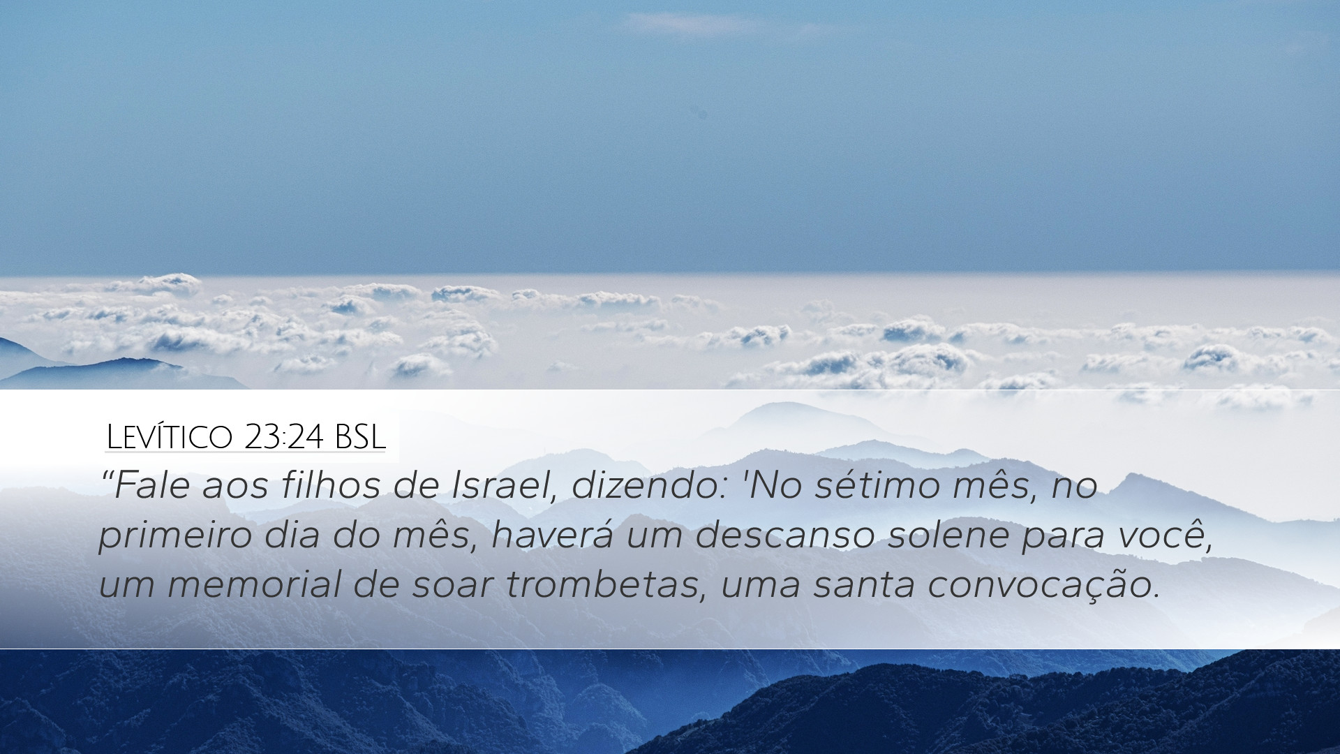 Levítico 23:24 BSL Desktop Wallpaper - “Fale aos filhos de Israel ...