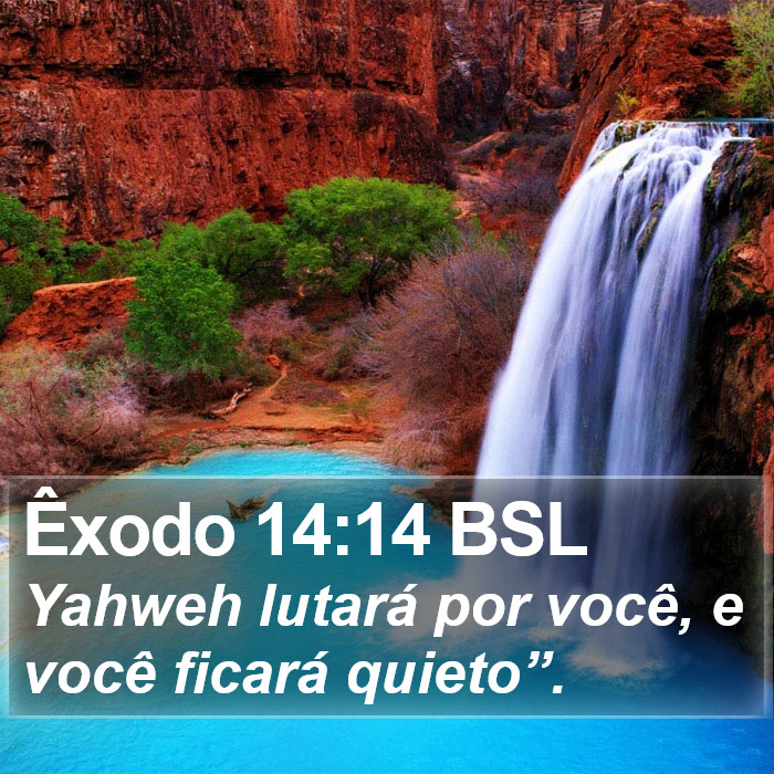Êxodo 14:14 BSL - Yahweh lutará por você, e você ficará