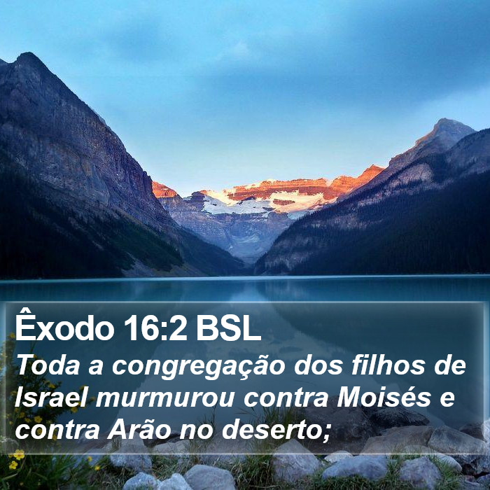 Êxodo 16:2 BSL - Toda a congregação dos filhos de Israel