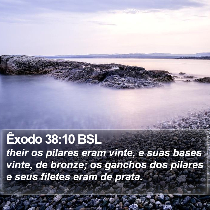 Êxodo 38:10 BSL - their os pilares eram vinte, e suas bases vinte,