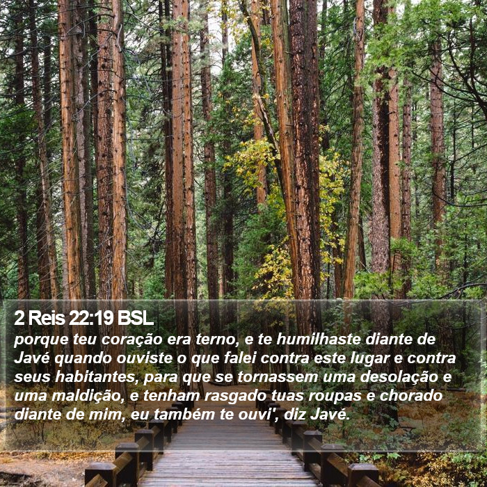 2 Reis 22:19 BSL - porque teu coração era terno, e te humilhaste