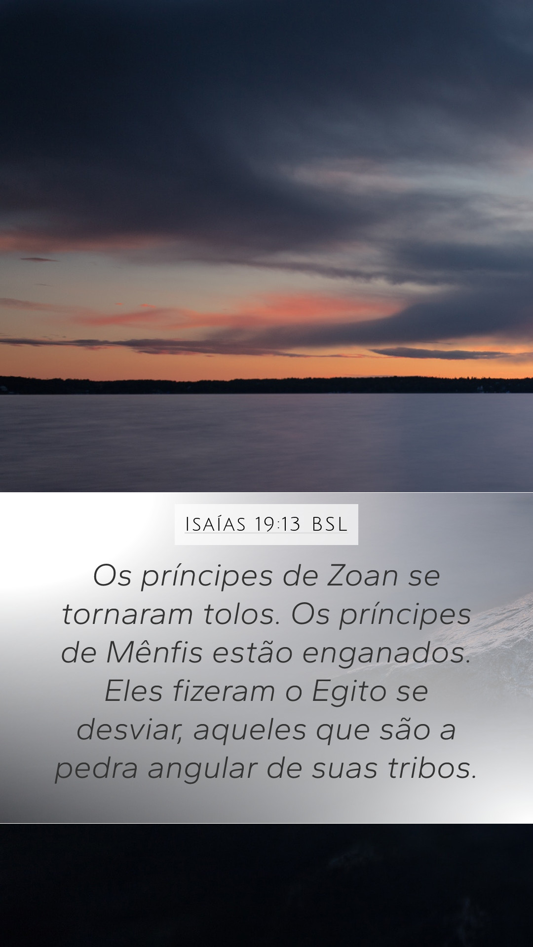 Isaías 19:13 BSL Mobile Phone Wallpaper - Os príncipes de Zoan se ...