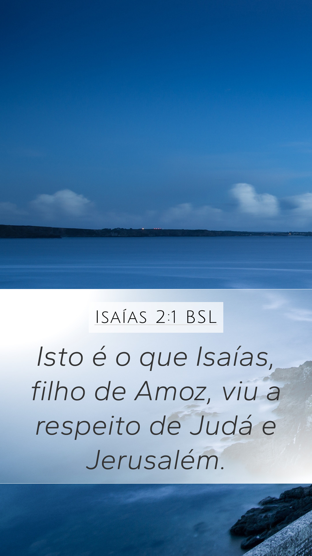 Isaías 2:1 BSL Mobile Phone Wallpaper - Isto é o que Isaías, filho de ...