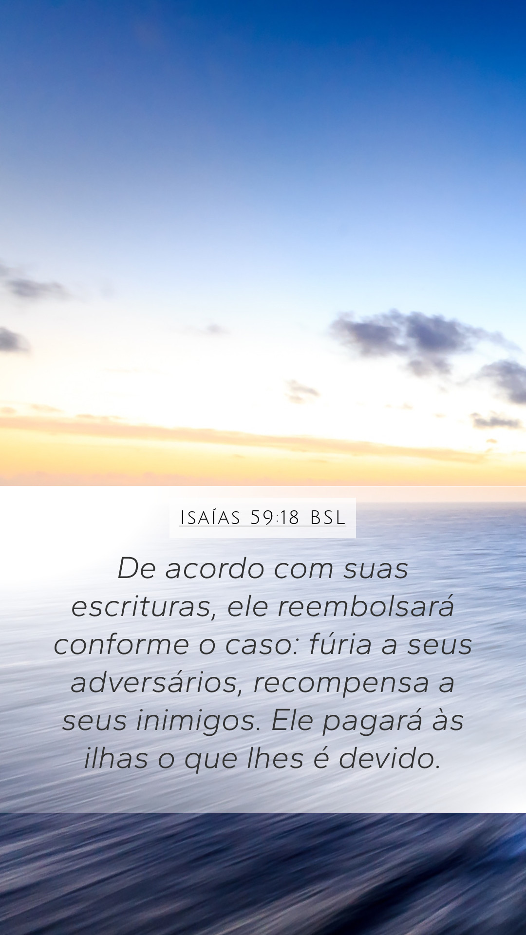 Isaías 59:18 BSL Mobile Phone Wallpaper - De acordo com suas escrituras ...